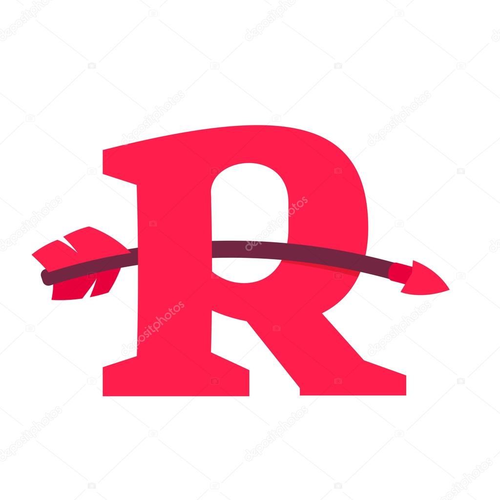 R letter with curved arrow. Stock Vector Image by ©kaer_dstock #91127714