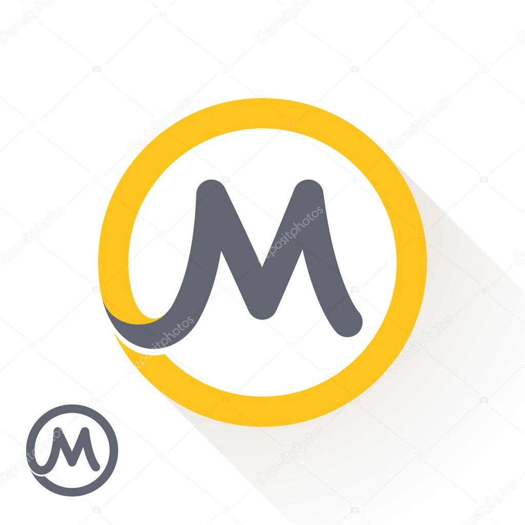 M letra con el logotipo de línea redonda Stock Vector by ©kaer_dstock ...