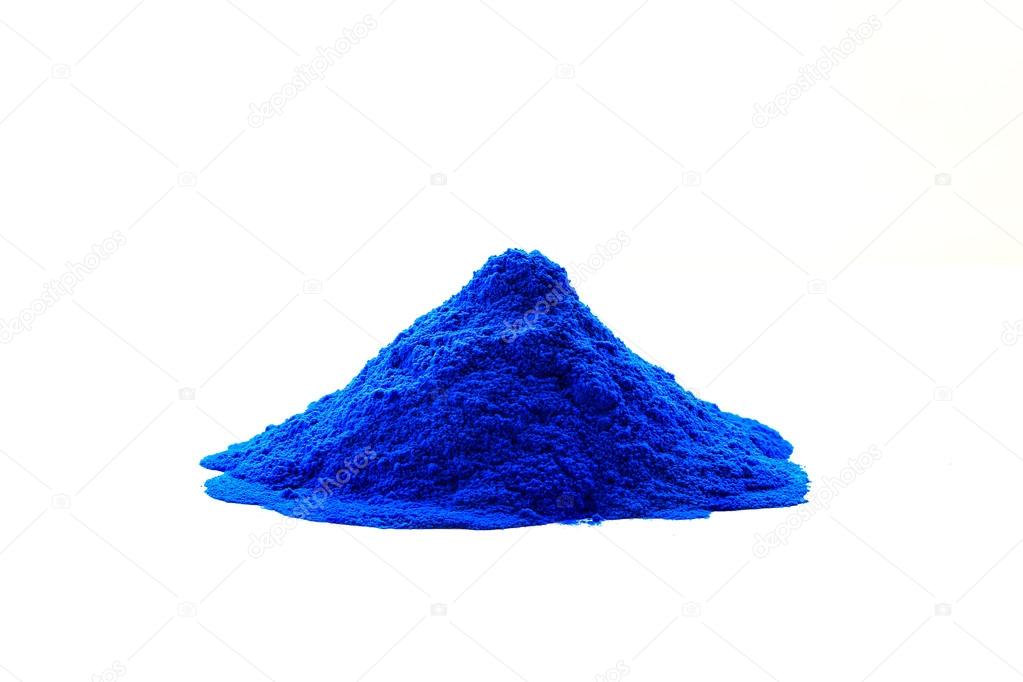 A pile of blue powder coating on white background ⬇ Stock Photo, Image ...