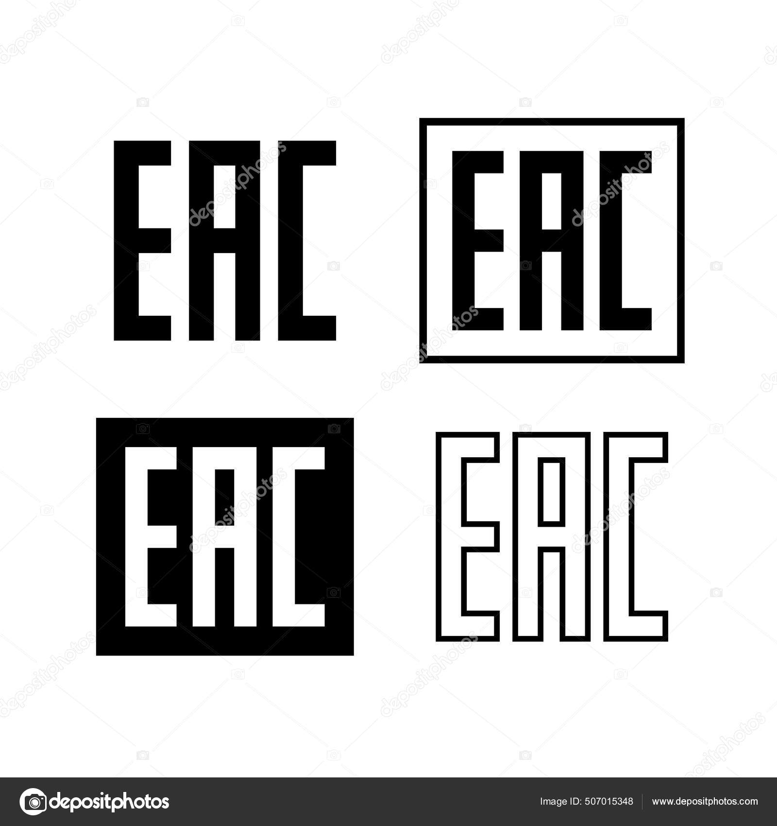 Eac Sign Eurasian Conformity Marks Set Isolated Vector Symbol ...