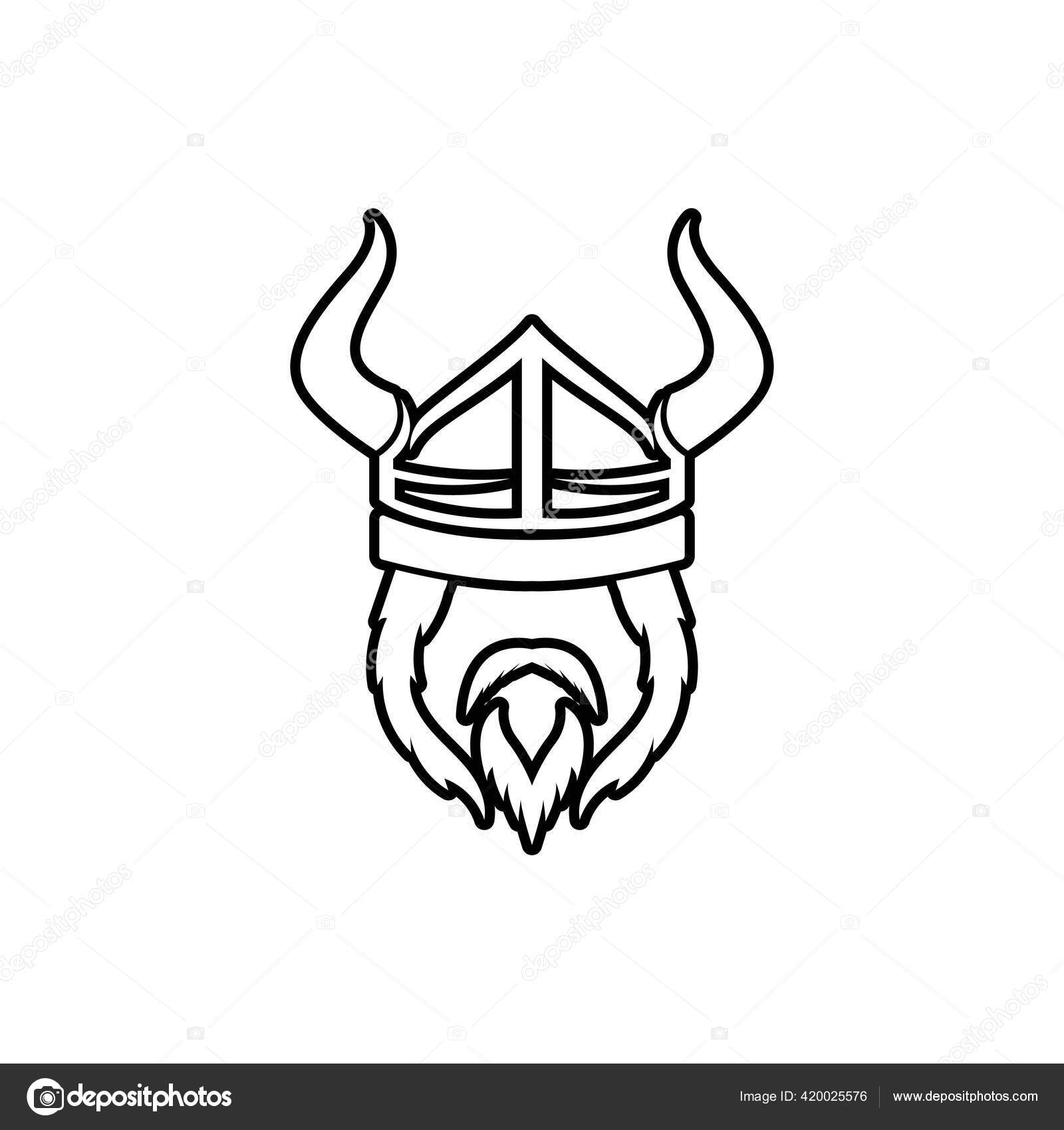 Viking Head Logo Symbol Vector Stock Vector By ©hatigraphic 420025576