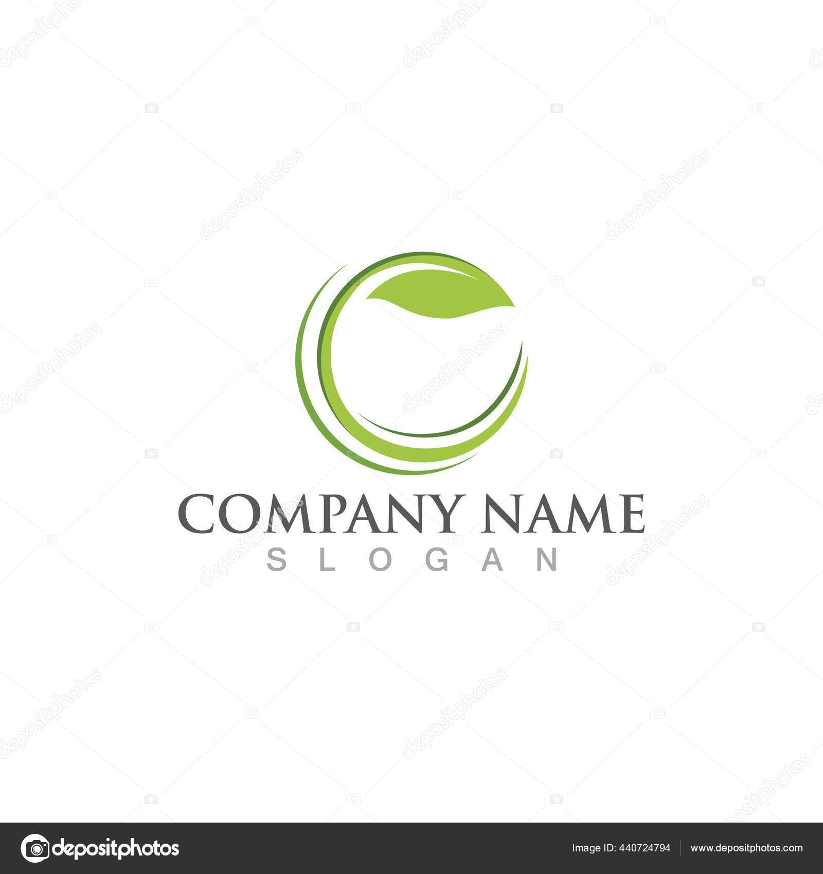 Logos Green Tree Leaf Ecology Nature Element Vector Stock Vector Image ...