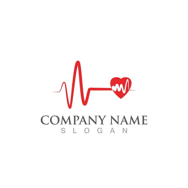 Cardiography Heart Beat Love Logo Design Inspiration Template Stock ...