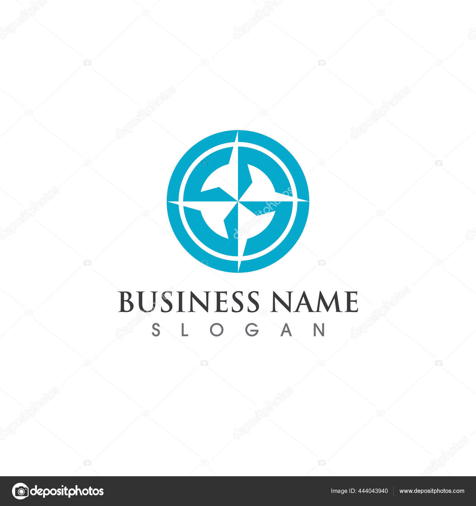 Compass Logo Symbol Gps Stock Vector by ©Hatigraphic 444043940