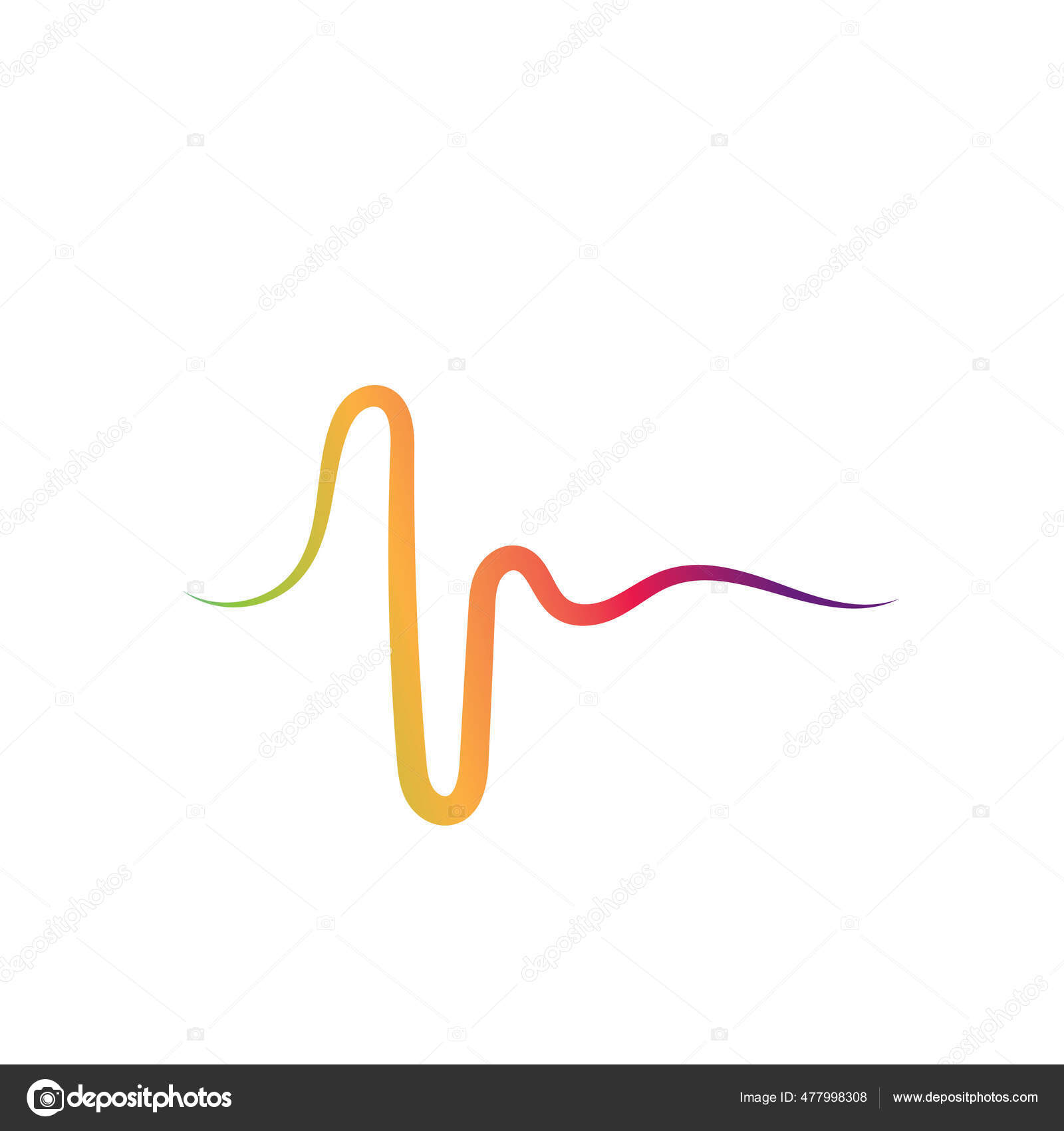 Sound Waves Logo Line Vector Design Template Stock Vector by ...