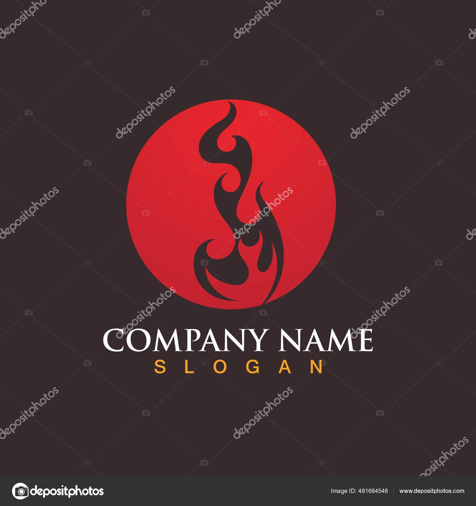 Incendio Logotipo Vector Ilustración Diseño Plantilla Vector de stock ...