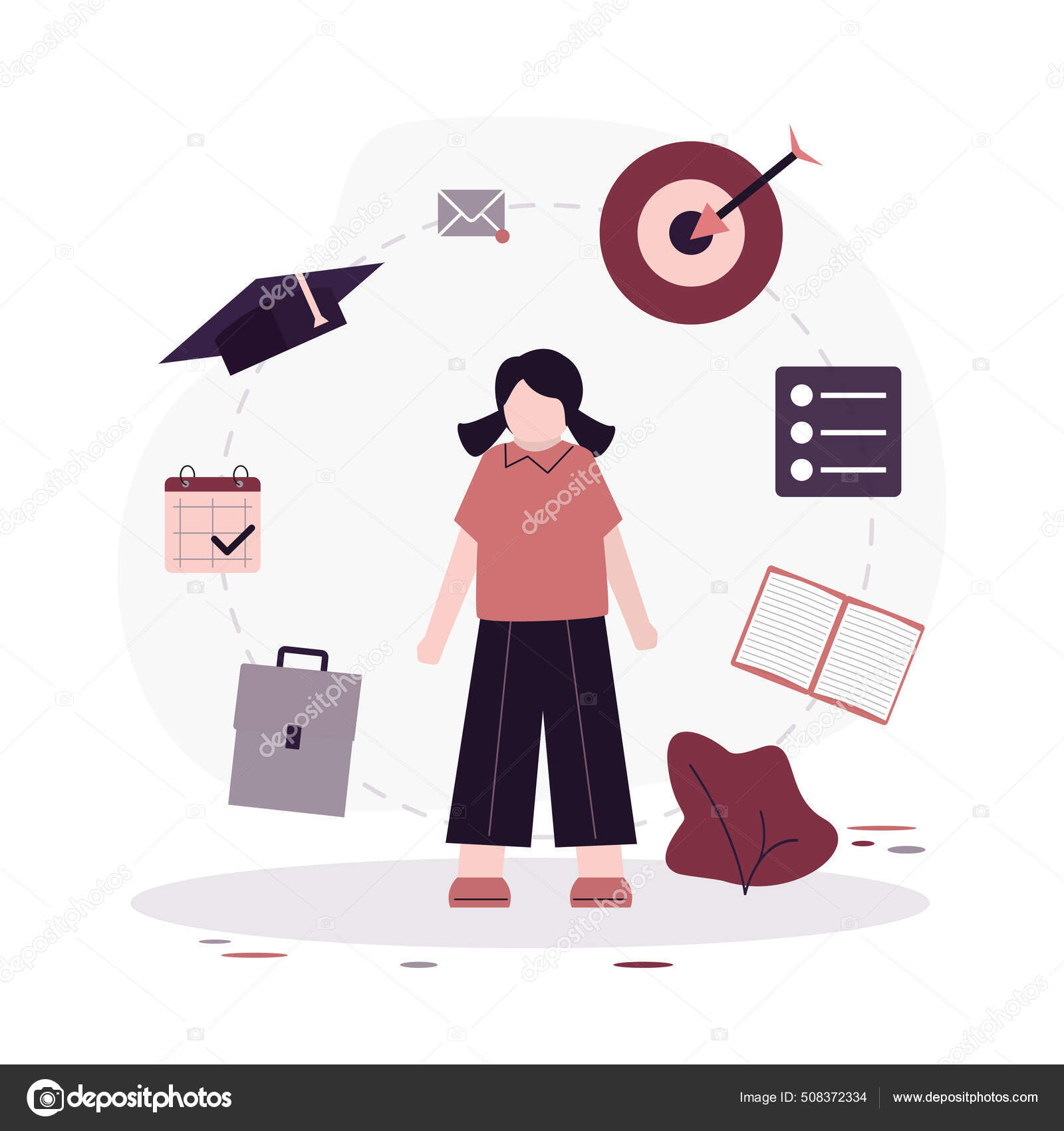 Focused Student Cartoon