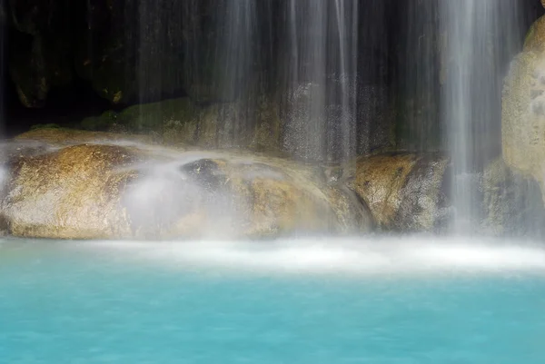 Waterfall with blue stream - Stock Image - Everypixel