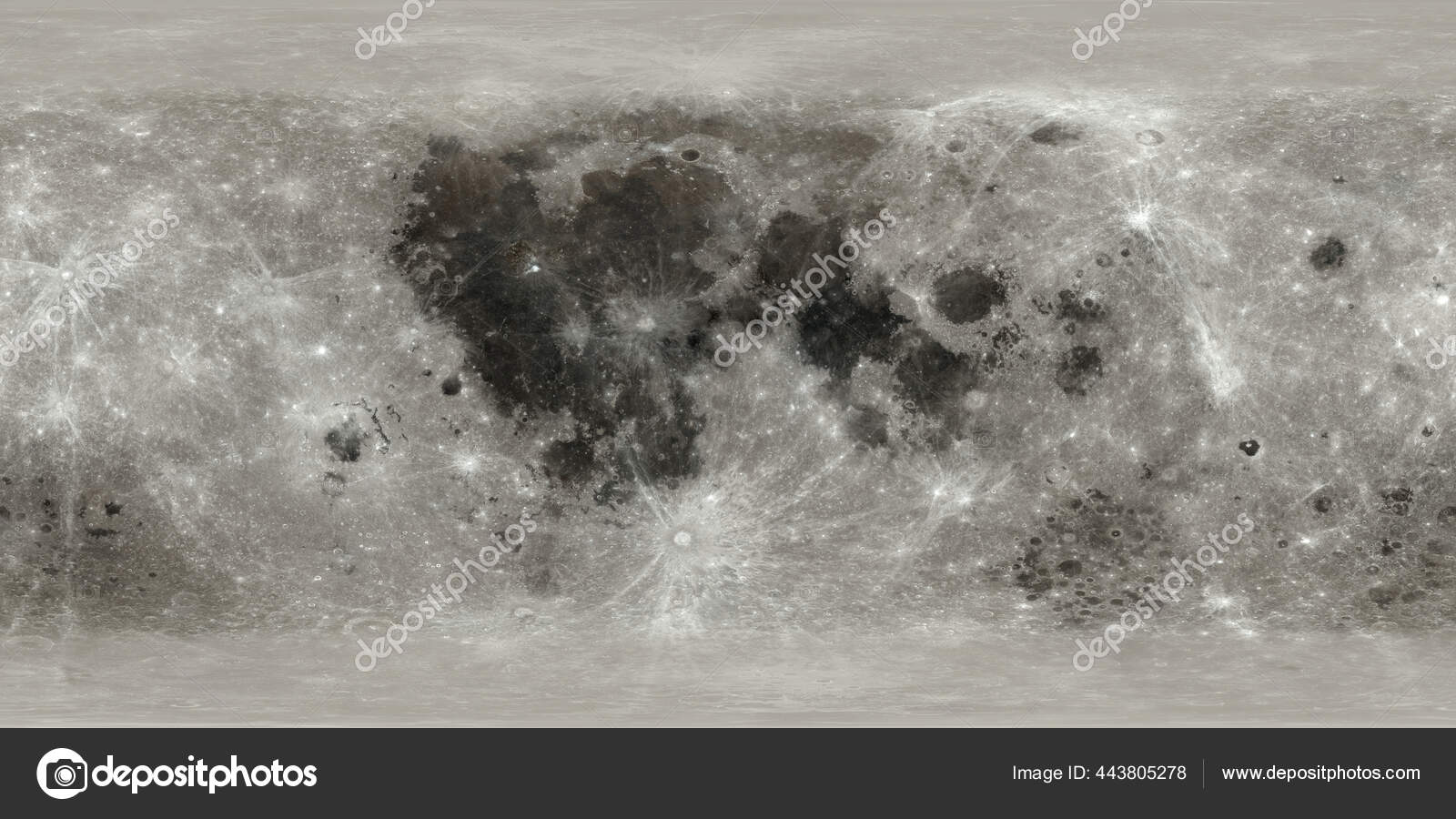 Moon Map Cylindrical Projection Spherical Texture Mapping Elements ...