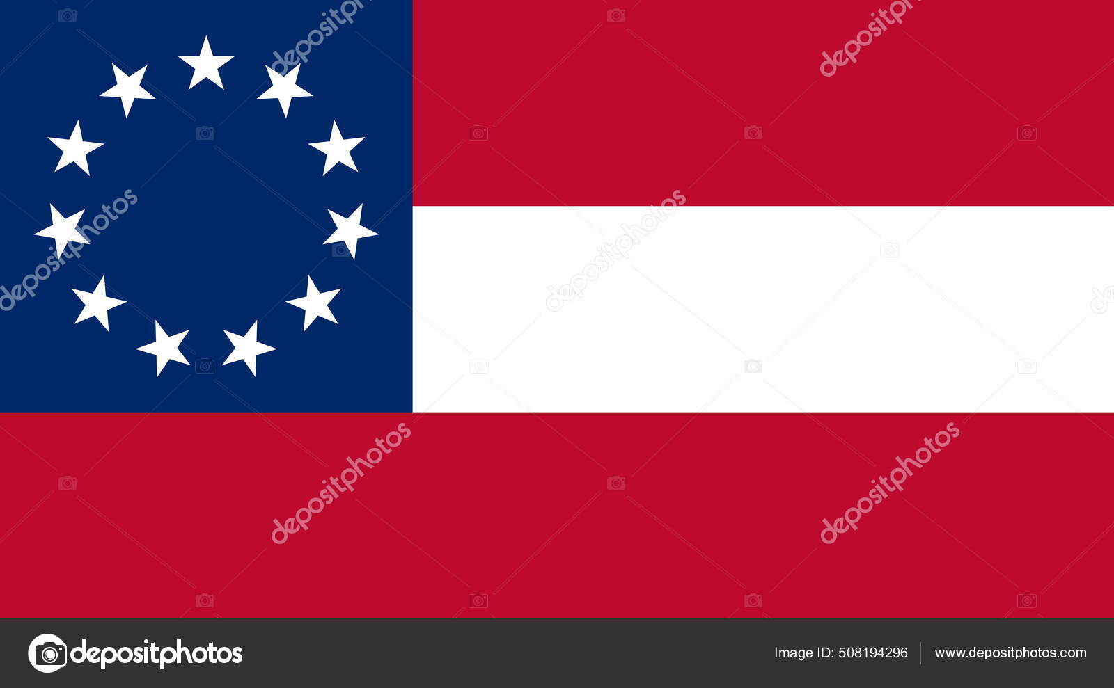 Bandera De Estados Unidos 1861 Ilustración De Una Bandera De La: