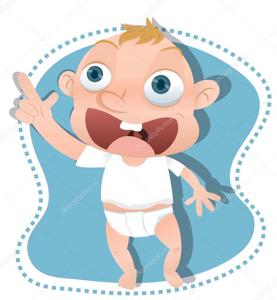Dibujos animados bebé apuntando . Vector de stock por ©yaistantine@live ...