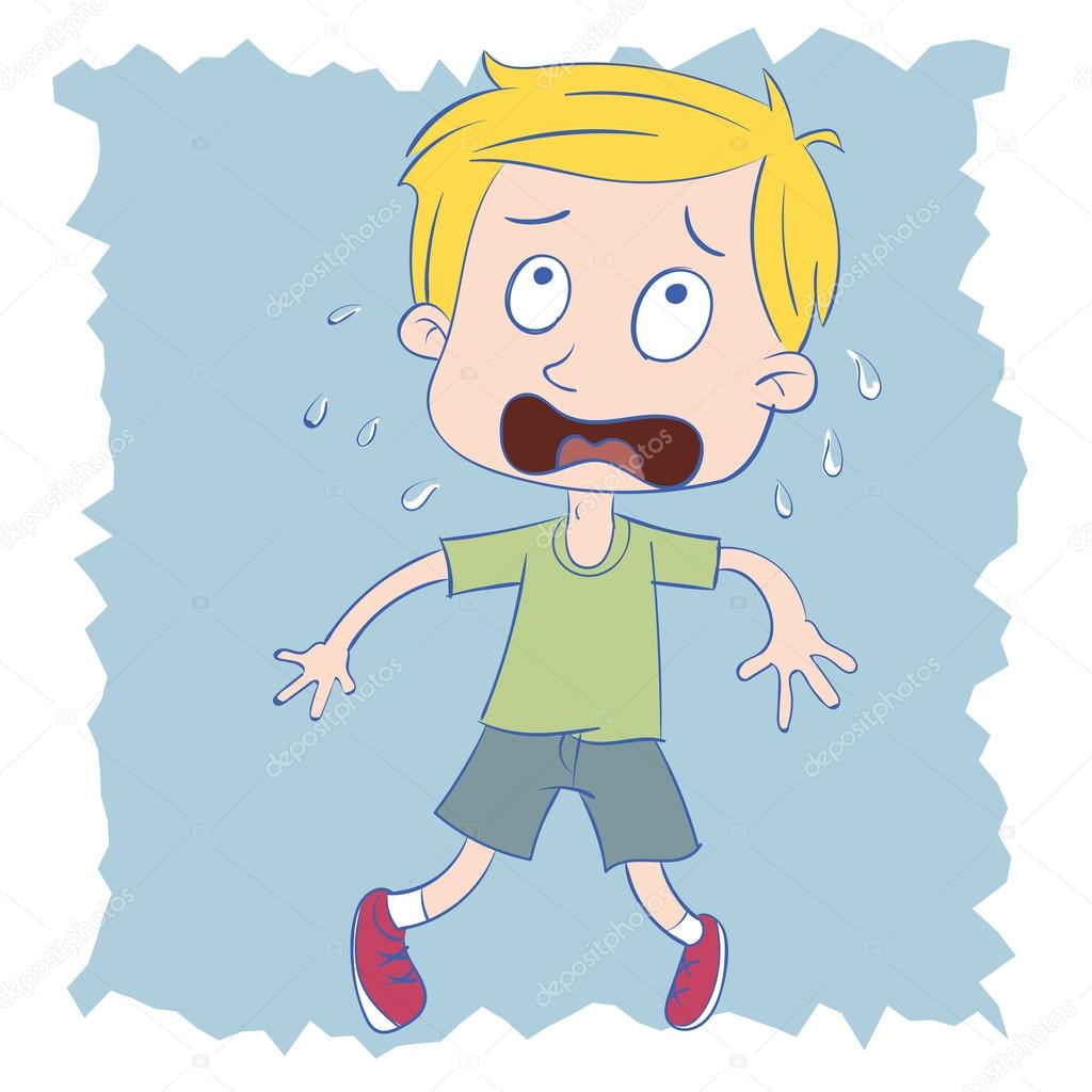 Scared Boy Cartoon