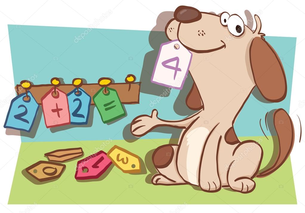 Cartoon smart dog. Stock Illustration by ©yaistantine@live.com #122256562