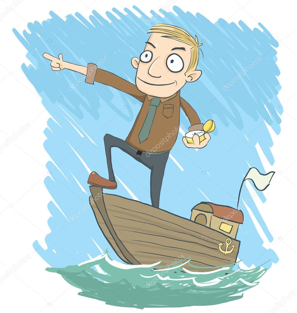 Businessman on the boat Stock Vector Image by ©yaistantine@live.com ...