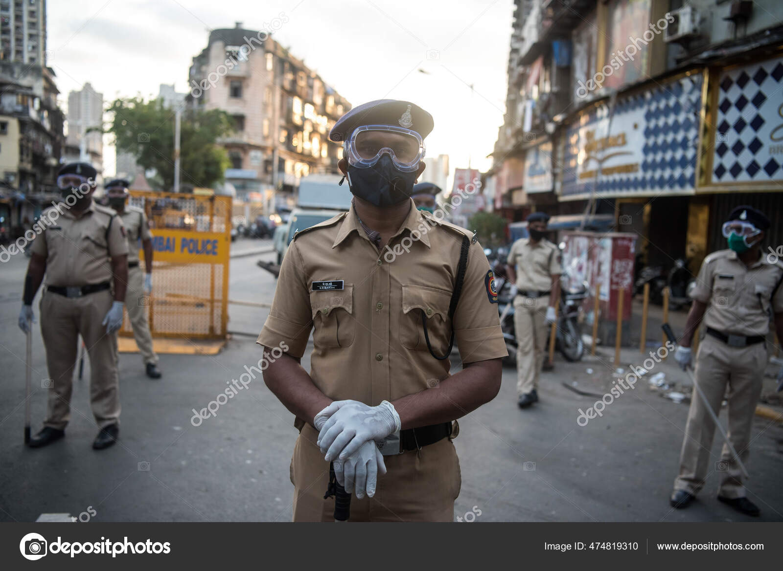 Mumbai India May 2020 Mumbai Police Wearing Face Masks Stand – Stock ...