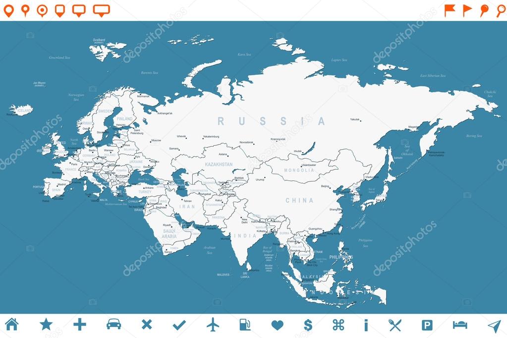 Map Of Eurasia Labeled