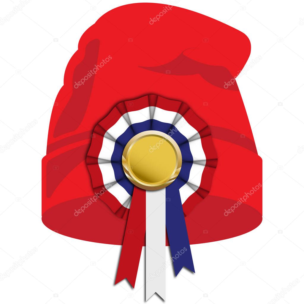 Gorra frigio o gorra libertad con escarapela tricolor. Bonnet phrygien ...