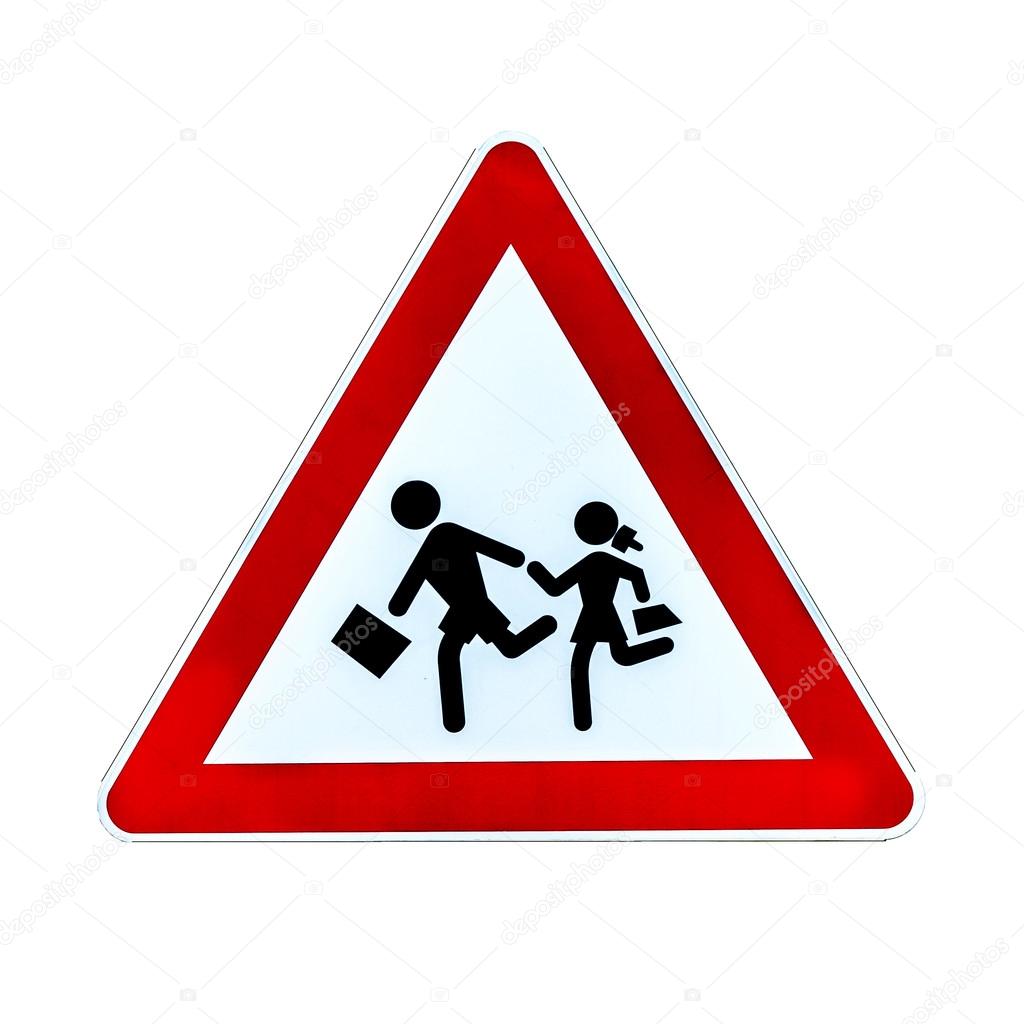 School Crossing Sign isolated on white Stock Photo by ©Bennian 96032222