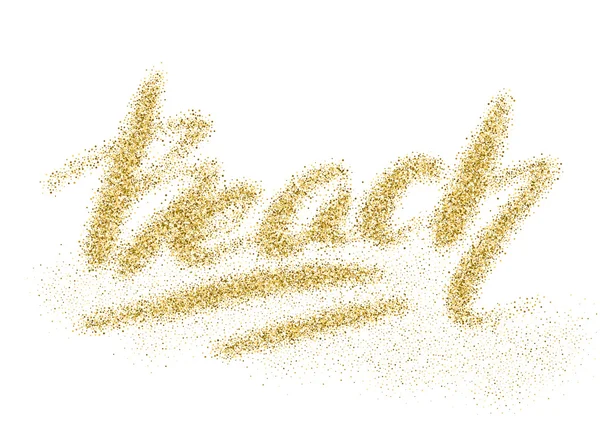 Salt life - hand made modern calligraphy with the golden sandy texture ...