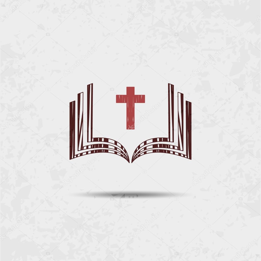 Bible Church logo. the name of the mission. Bible Society. — Stock ...