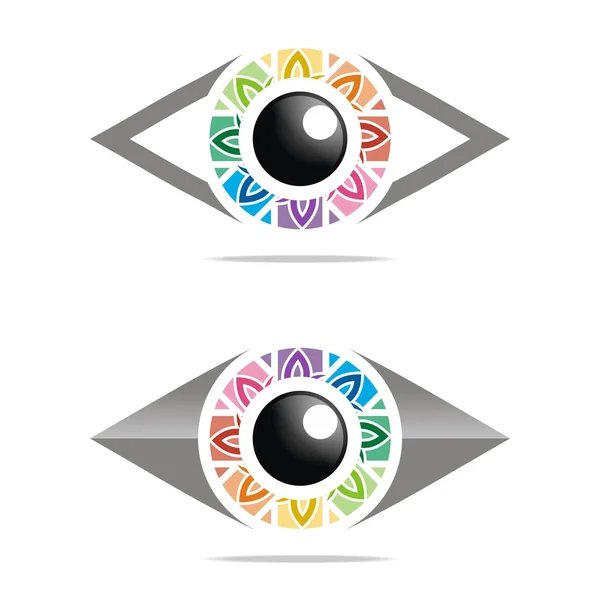Abstract Logo Rainbow Eye Circle Eyeball Symbol Vector Stock Vector ...