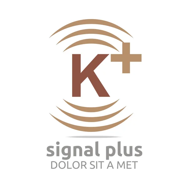 Logo signal lettering plus color alphabet wireless vector Stock Vector ...