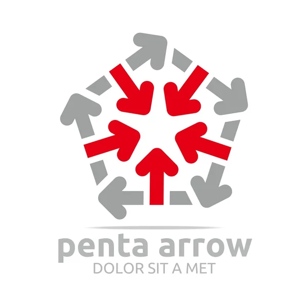 Logo penta arrow design icon symbol star vector Stock Vector Image by ...