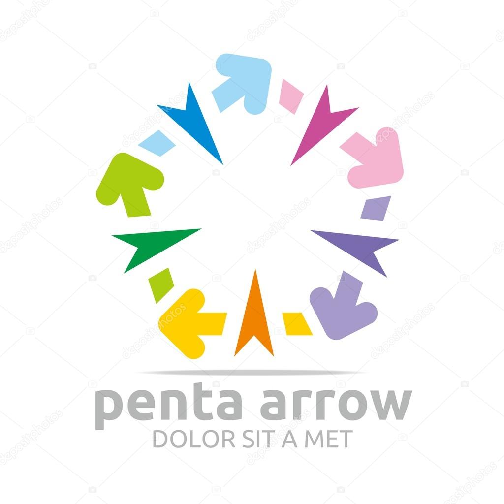 Logo penta arrow design icon symbol star vector Stock Vector Image by ...