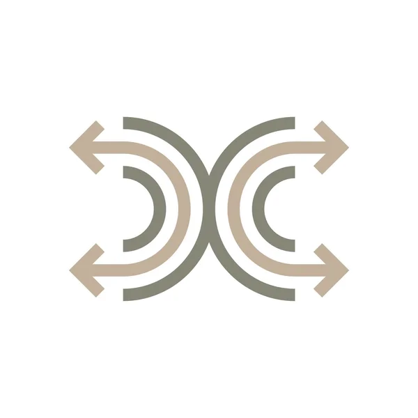 Logo octagon arrow colorful space rainbow design vector — Stock Vector ...