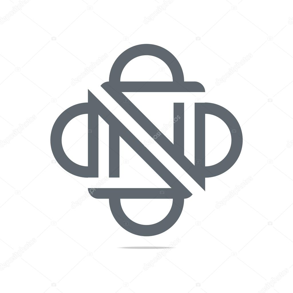 Abstract Design Logo Circle Square Connect Icon Vector — Stock Vector ...