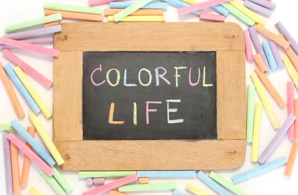 letter colorful life write on chalkboard - Stock Image - Everypixel