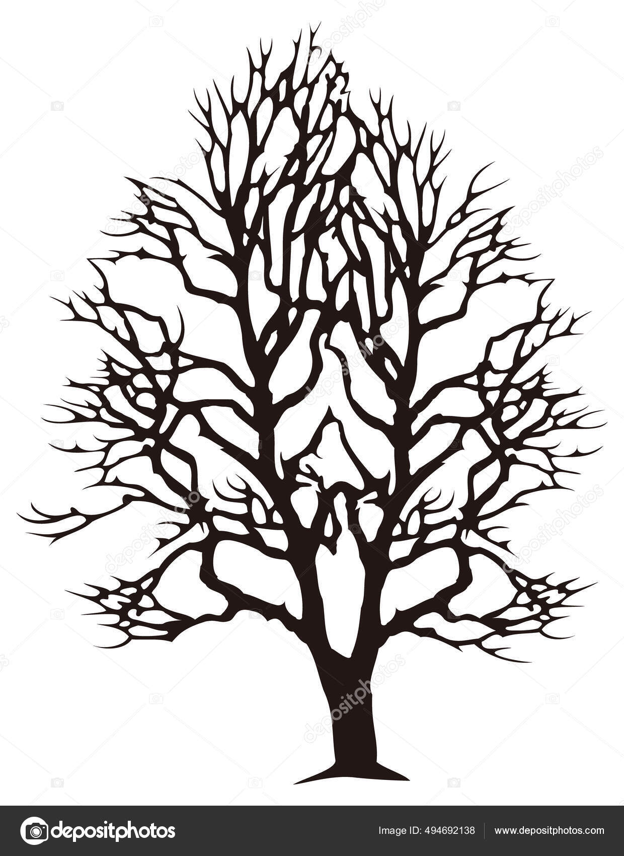 Dead Tree Symbol Plant Vector Illustration Transparent Background Stock ...