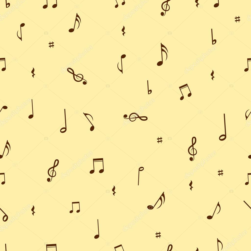 Musical notes seamless pattern background. Stock Vector Image by ...