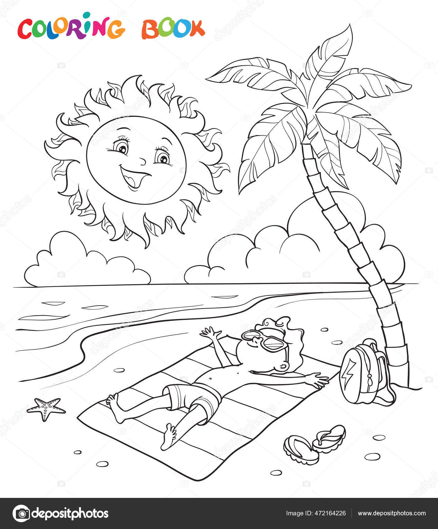 Dibujos Para Colorear De Una Isla En La Playa Faber Castell