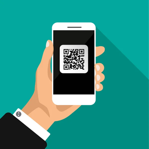 Isometric Smartphone Code Screen Process Scanning Code Phone Label ...