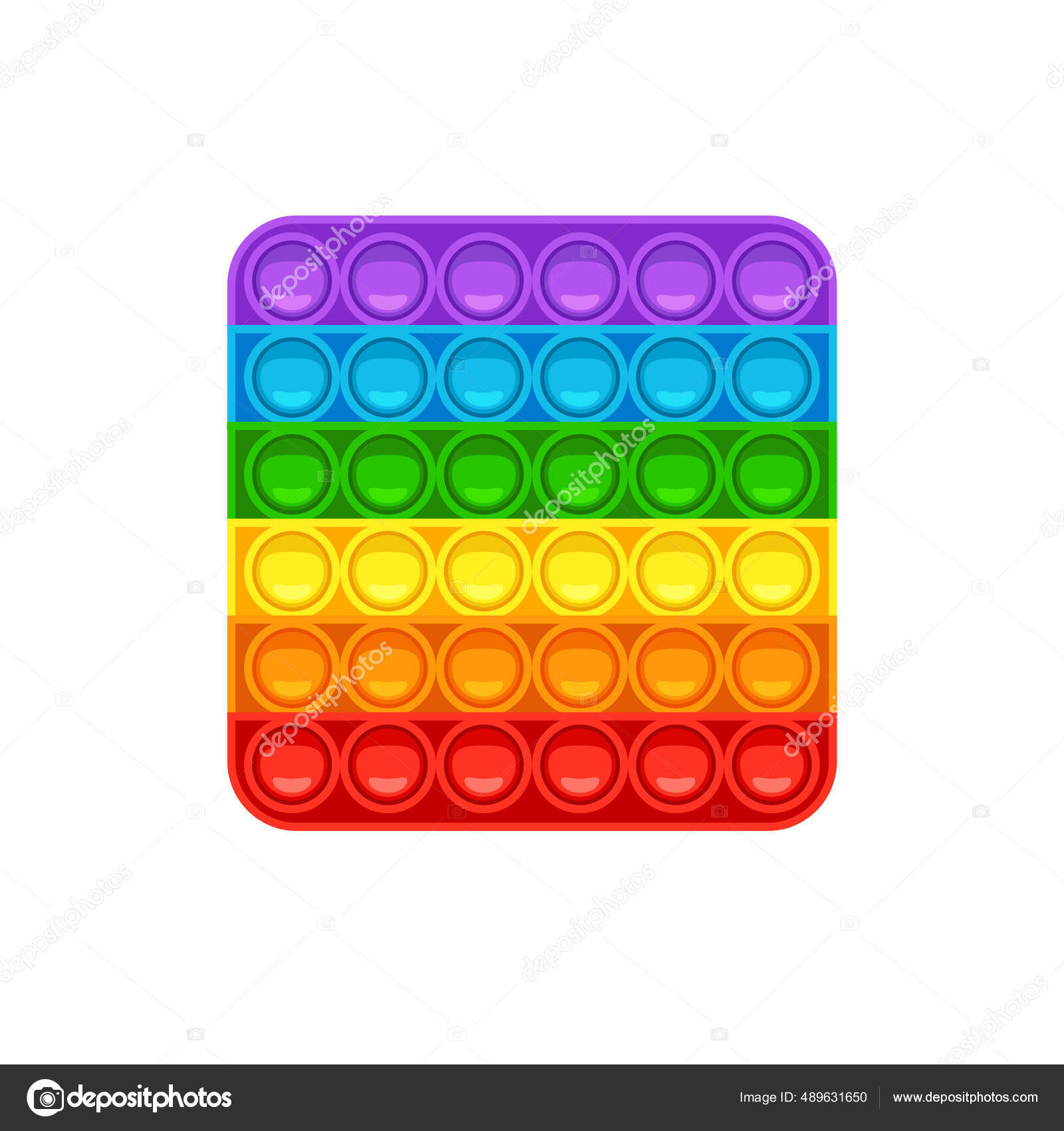 Square Pop Icon Trendy Stress Game Kids Adults Hand Toy Stock Vector ...
