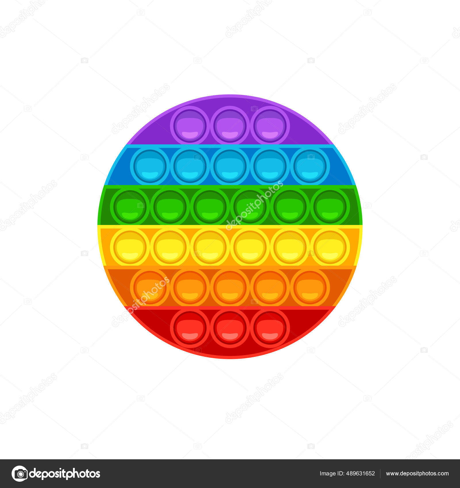 Pop Icon Trendy Stress Game Kids Adults Hand Toy Push Stock Vector by ...