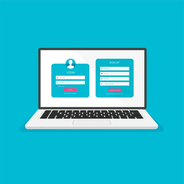 Registration Form Login Form Page Vector Template Your Design Website ... Registration Form Login Form Page Vector Template Your Design Website ...