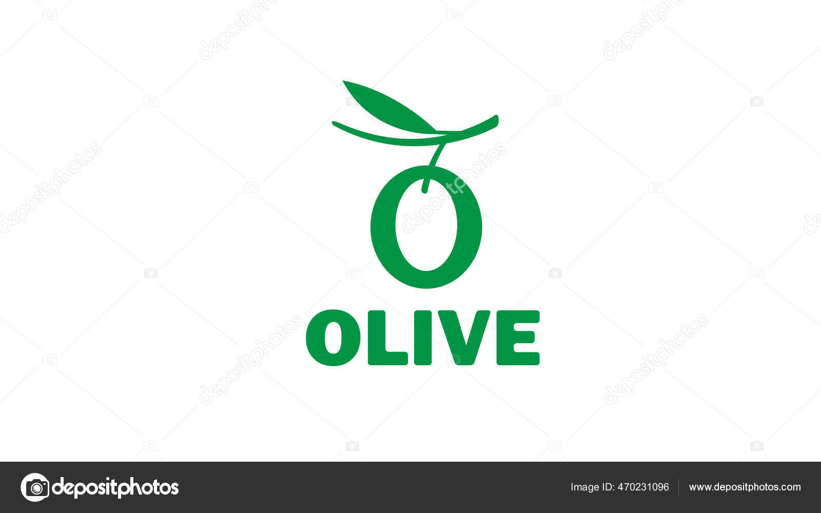 Creative Olive Leaves Alphabet Symbol Logo Vector Stock Vector Image by ...