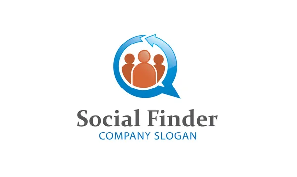 Team Talk People Chat Bubble Logo Design Illustration Stock Vector ...