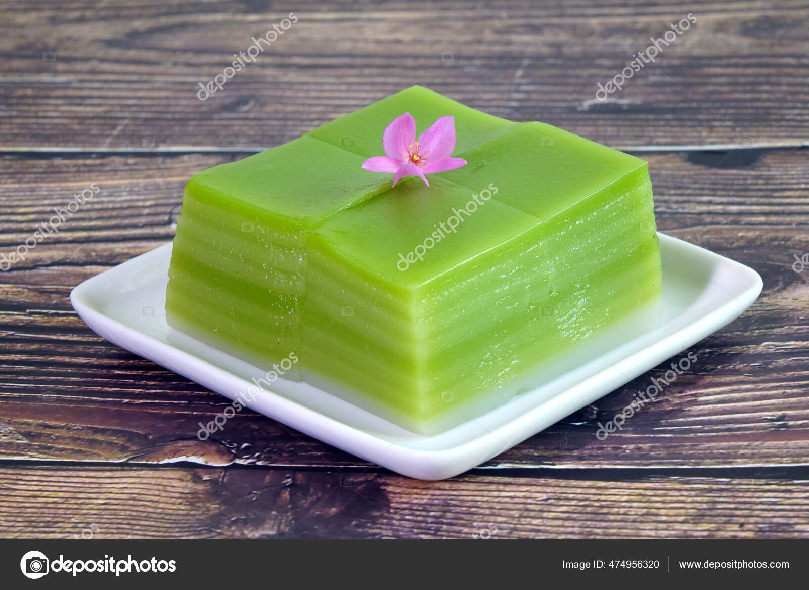 Ταϊλανδέζικο Επιδόρπιο Γλυκό Κέικ Στον Ατμό Khanom Chan Παραδοσιακό ...