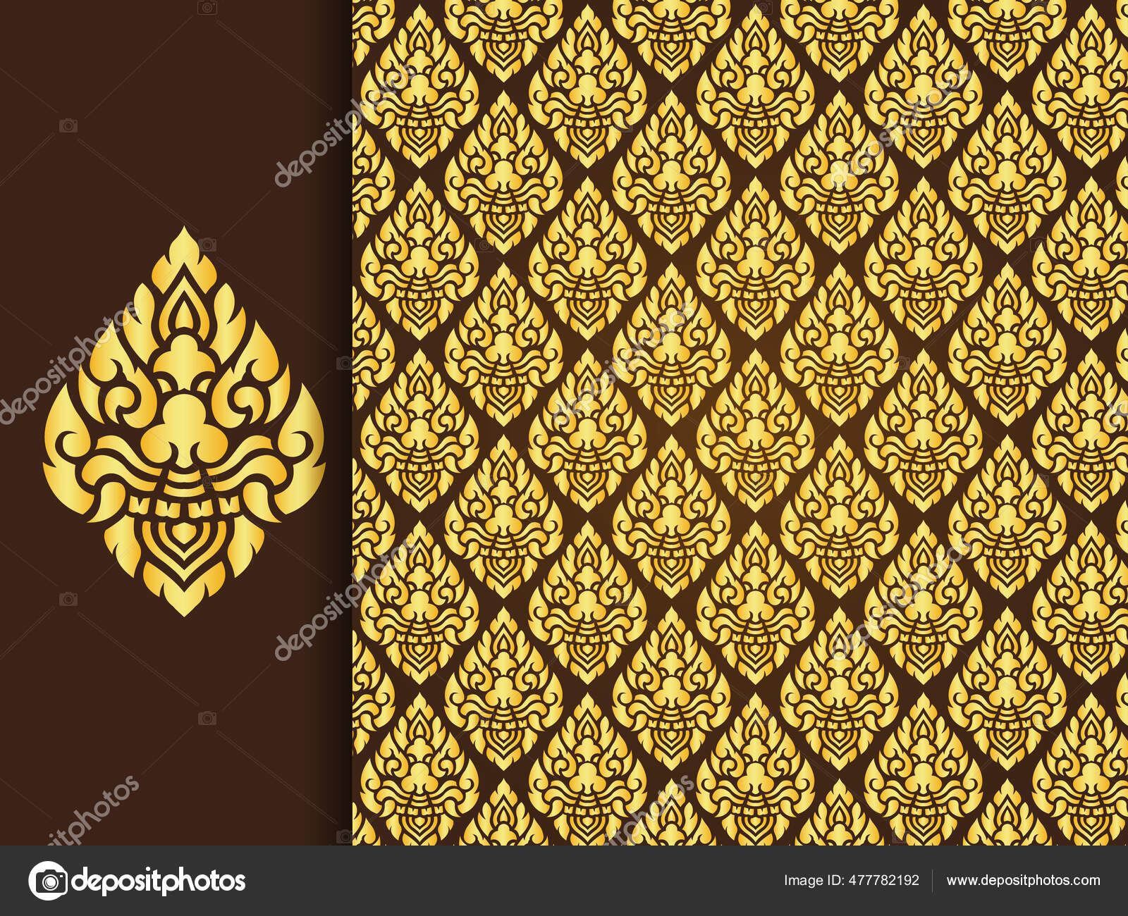 Asian Traditional Art Design Thai Traditional Background Lai Thai ...