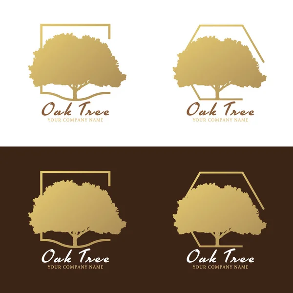 Gold Dark Blue Oak Tree Logo Vector Design Stock Vector by ©Beginos ...