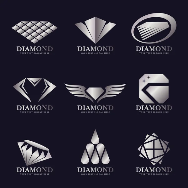 Logotipos de diamante imágenes de stock de arte vectorial | Depositphotos