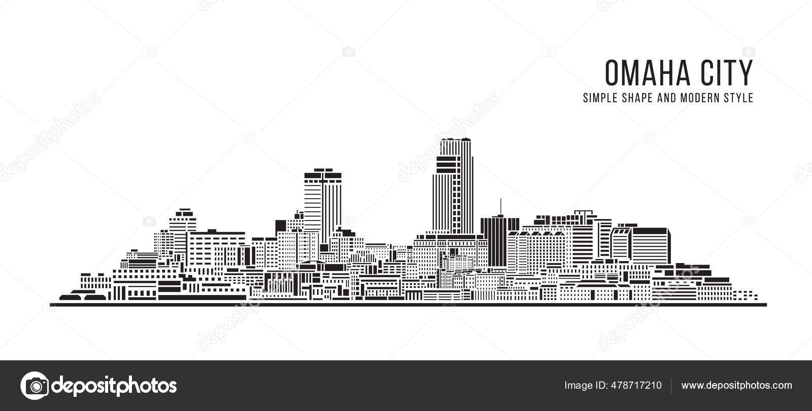 Cityscape Building Abstract Simple Shape Modern Style Art Vector Design ...