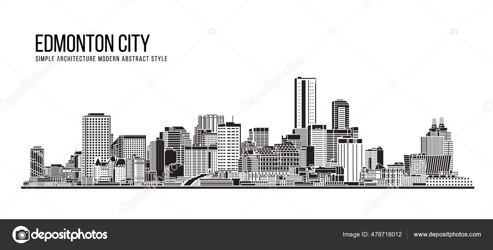 Cityscape Building Abstract Simple Shape Modern Style Art Vector Design ...