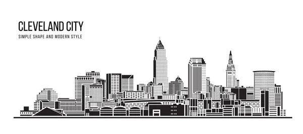 Cleveland Ohio Skyline Drawing