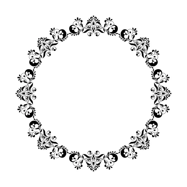 Outline decoration | Outline Decorative Circle Frame Design Monochrome ...