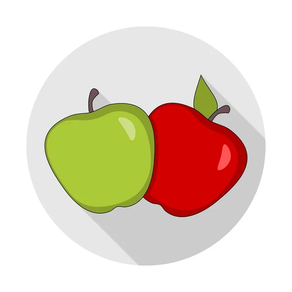 Two apples with long shadow. Caption. Isolated — Stock Vector ...