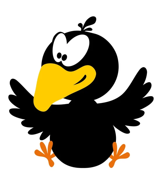 Cartoon smiling crow isolated on white — Stock Vector © matahiasek ...